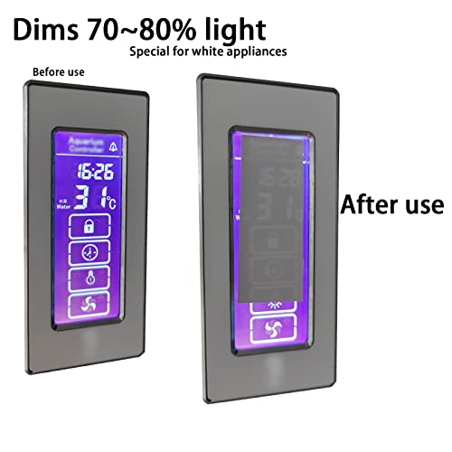 Birllaid Light Blocking Sheets White, Dims 60~80%, 4Pcs Blocking Light Cover, 8 X 4 Inch Light Dimming Sheets for Electronics, Alarm Clock, Radio, Cable, Monitor, LED Number Readable