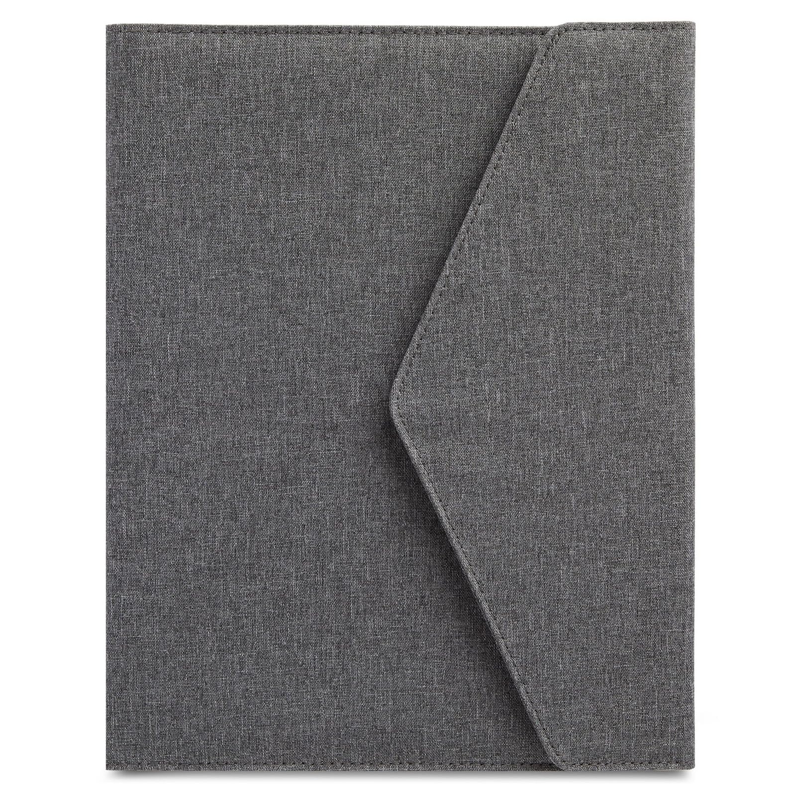 Professional Legal Notepad Portfolio, Grey Folio Notebook for Business and Work Organizer (12.5 x 10 in)