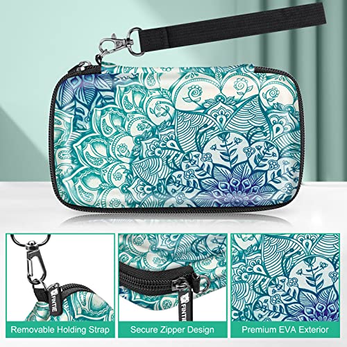 Fintie Protective Case for Kodak Step/Kodak Mini 2 HD/Kodak PRINTOMATIC/Kodak Smile Camera & Printer - Shockproof Hard Shell Carrying Case with Inner Pocket, Emerald Illusions
