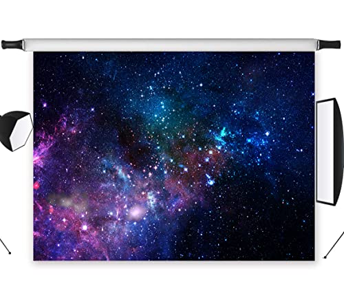 BUTFOBCA 7x5ft Outer Space Backdrop, Starry Galaxy Photo Backdrop, Planet Theme Background for Boy Girl Birthday Party Photography Decorations Banner, Photo Booth Studio Supplies Props(Vinyl)