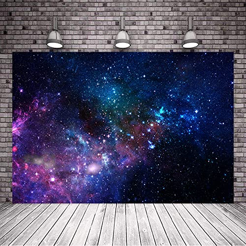 BUTFOBCA 7x5ft Outer Space Backdrop, Starry Galaxy Photo Backdrop, Planet Theme Background for Boy Girl Birthday Party Photography Decorations Banner, Photo Booth Studio Supplies Props(Vinyl)
