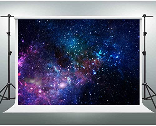 BUTFOBCA 7x5ft Outer Space Backdrop, Starry Galaxy Photo Backdrop, Planet Theme Background for Boy Girl Birthday Party Photography Decorations Banner, Photo Booth Studio Supplies Props(Vinyl)
