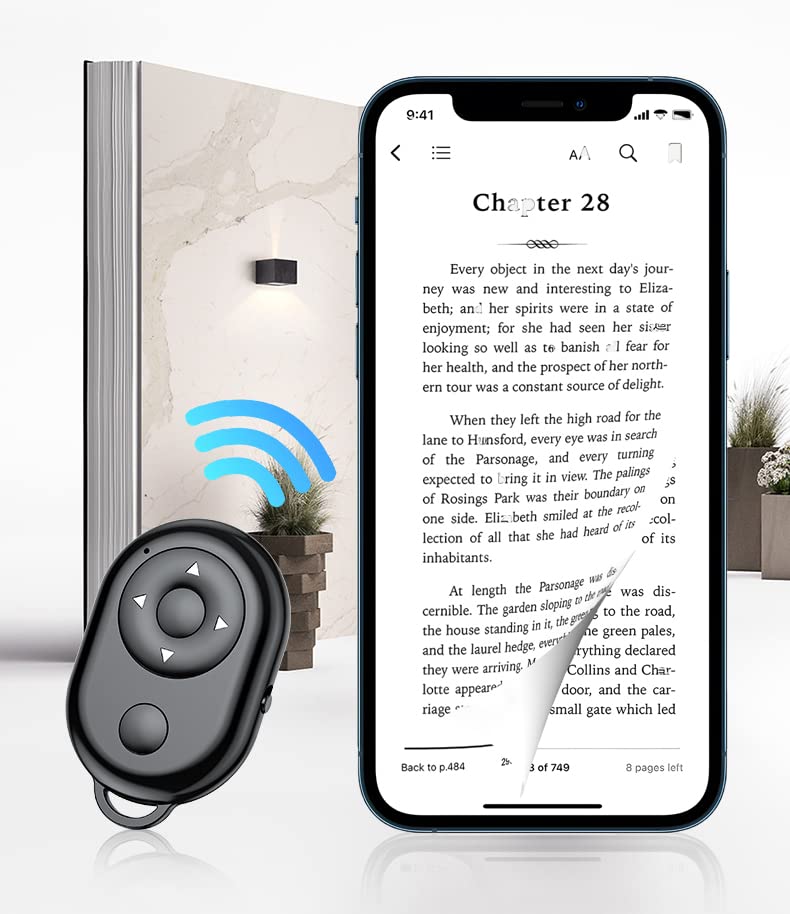 M3 Bluetooth Remote Camera Shutter Clicker & Page Turner for Cellphones/Tablets (Andriod 8.0+ and iOS 6.0+) - Selfies Remote, Scroll Pages for Tiktok eBook