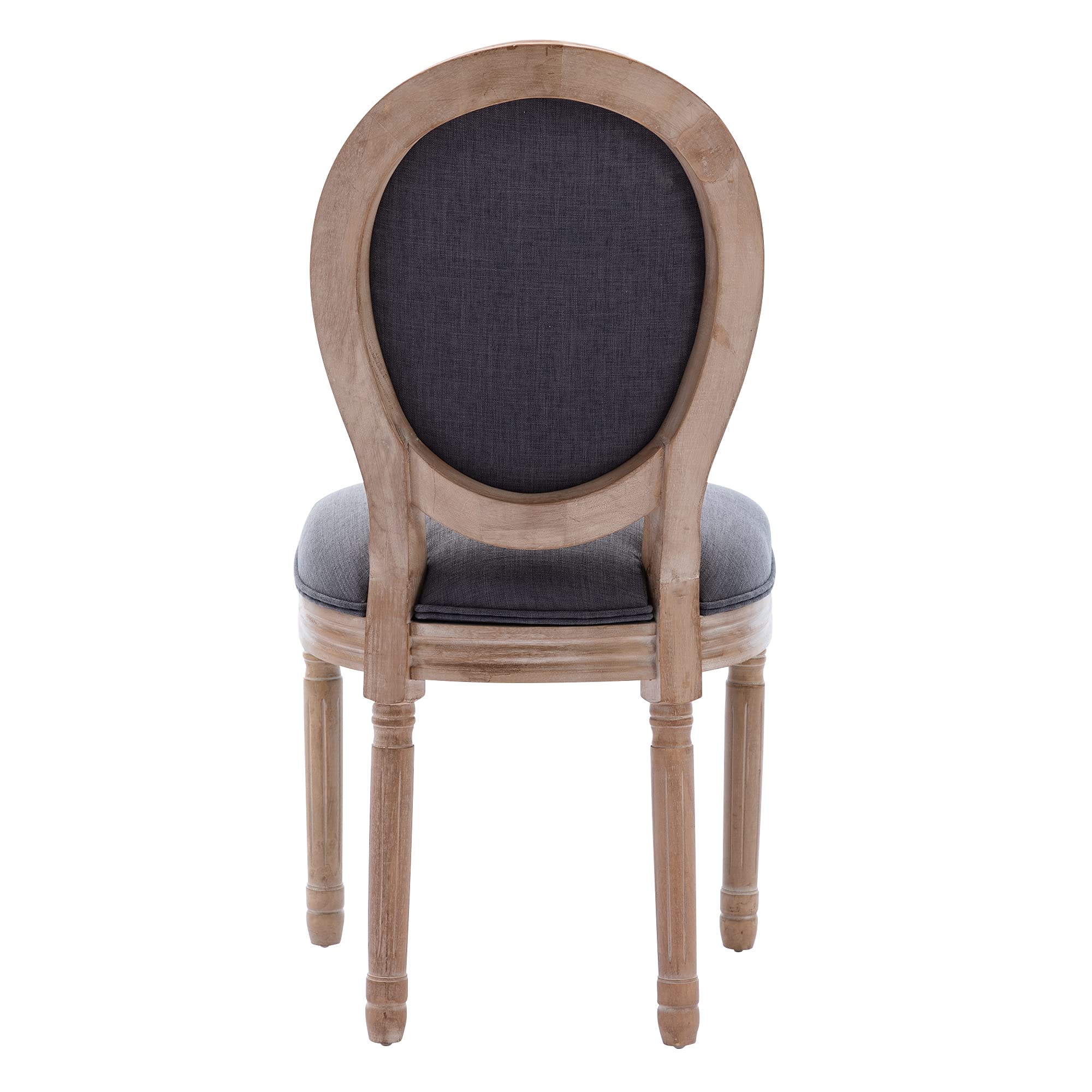 Dining Chair Kitchen Chairs Set of 2 Modern Dining Room Side Chairs Fabric Cushion Seat(Dark Grey)