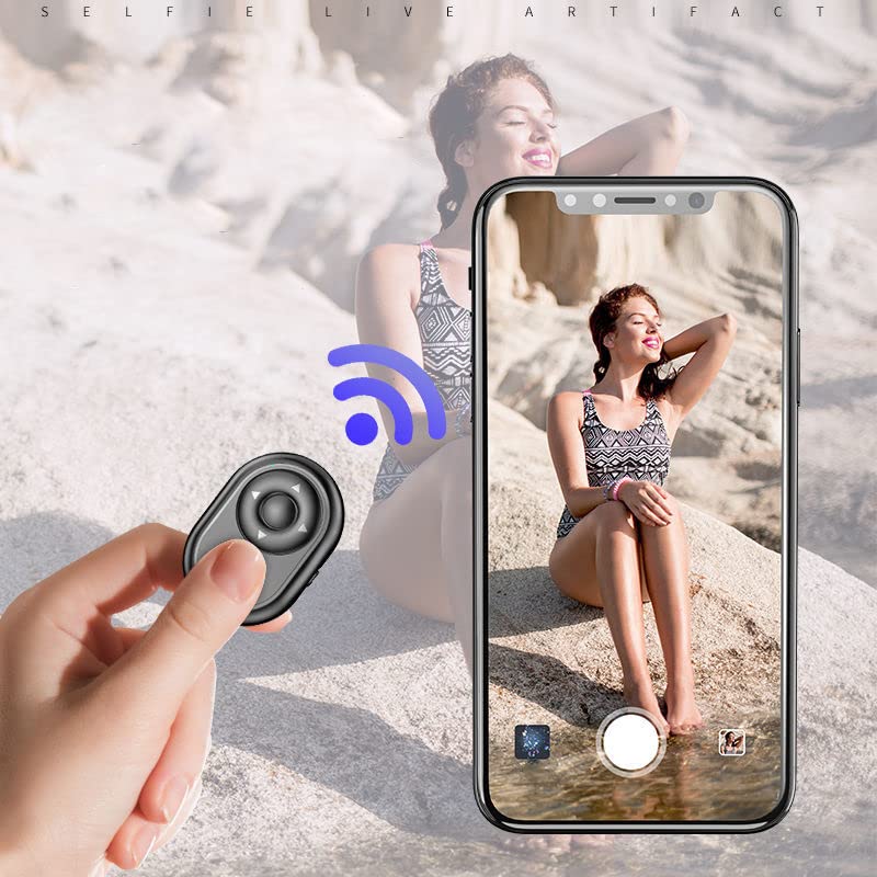 M3 Bluetooth Remote Camera Shutter Clicker & Page Turner for Cellphones/Tablets (Andriod 8.0+ and iOS 6.0+) - Selfies Remote, Scroll Pages for Tiktok eBook