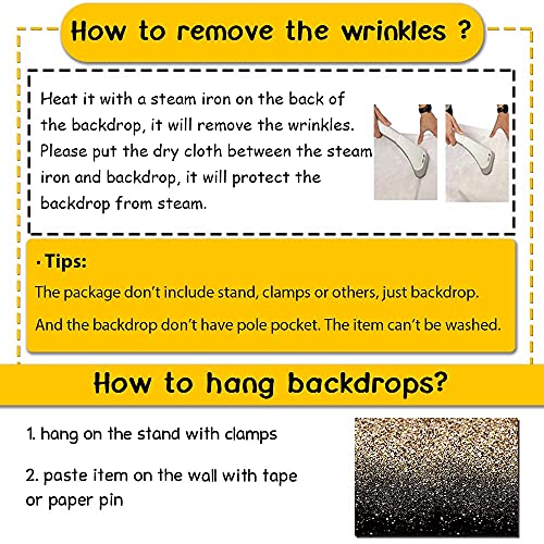 Vinyl 8X6FT Gold and Black Photography Backdrop Sequin Spot Bokeh Starry Sky Background Supplies Wedding Baby Portrait Shooting Photo Booth Props