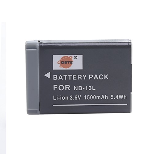 DSTE Replacement for NB-13L Li-ion Battery Compatible Canon PowerShot G5 X Mark II G5X G7X G9X G7 X Mark II G9X Mark II SX620 HS SX720 HS SX730 HS Digital Camera as NB13L