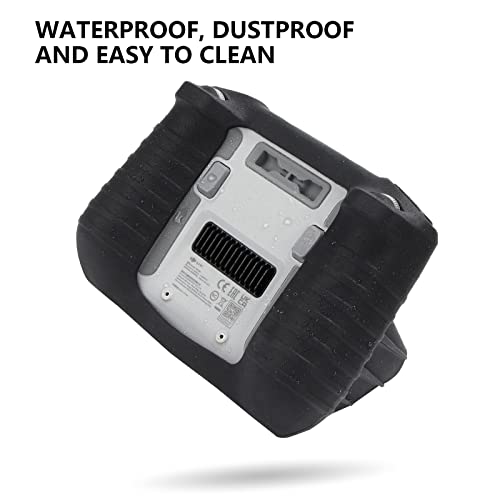 Silicone Protective Cover Case with Sunshade Sun Hood for DJI Mini 3 Pro RC Remote Controller Accessories Skin Case (Black)