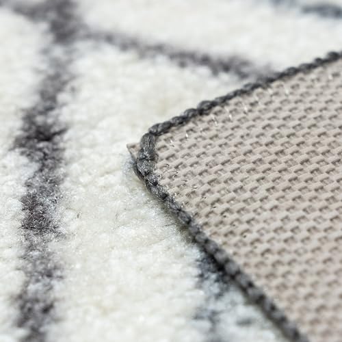 Maples Rugs Abstract Diamond Modern Distressed Large Area Rugs Carpet for Living Room & Bedroom [Made in USA], 7 x 10, Neutral