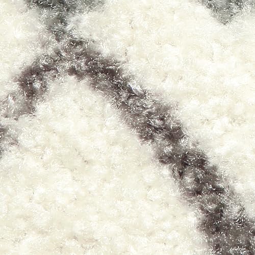 Maples Rugs Abstract Diamond Modern Distressed Large Area Rugs Carpet for Living Room & Bedroom [Made in USA], 7 x 10, Neutral