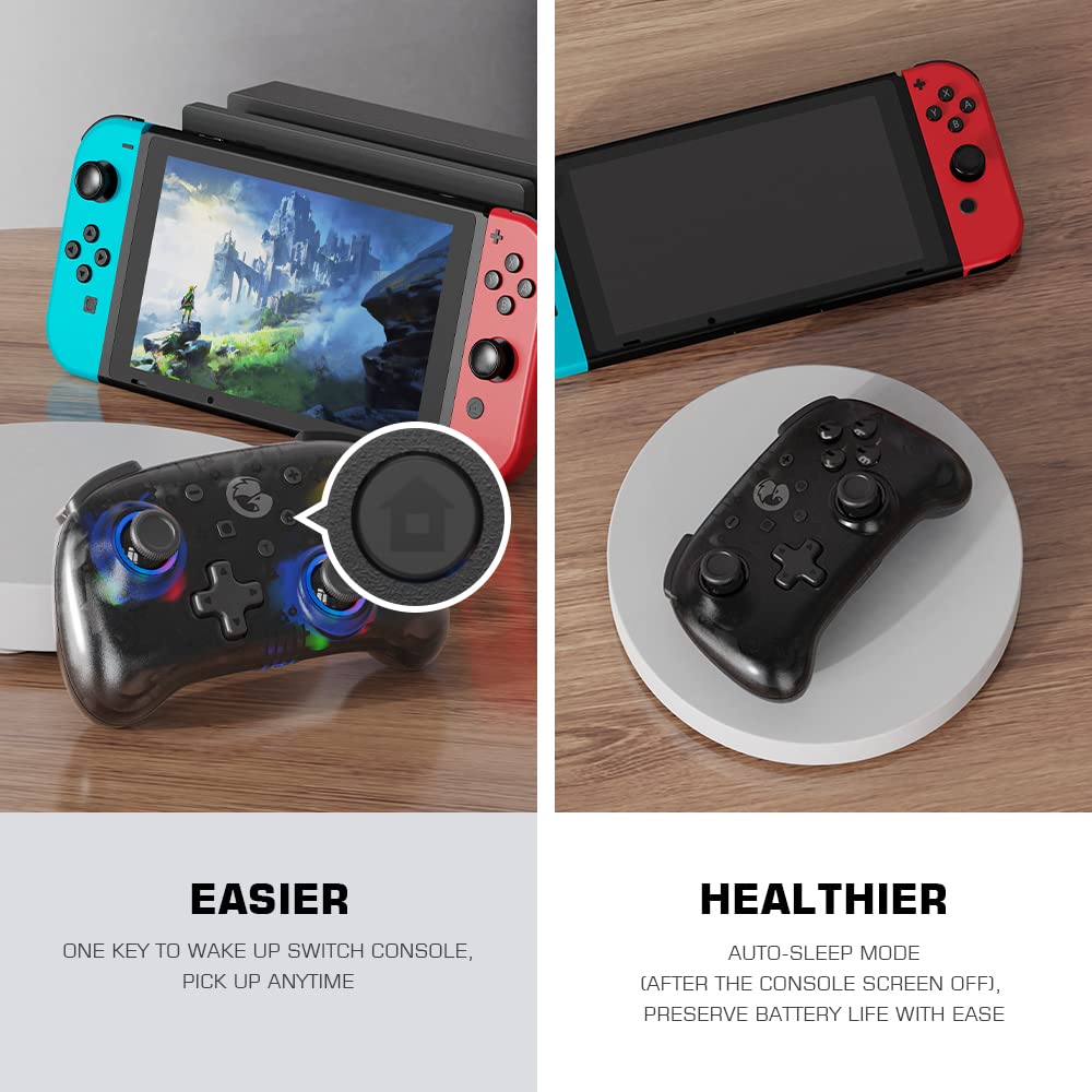 GameSir T4 Mini Wireless Game Controller for Windows PC, Android, iPhone, iPad, Switch - Dual Vibration, Bluetooth 5.0
