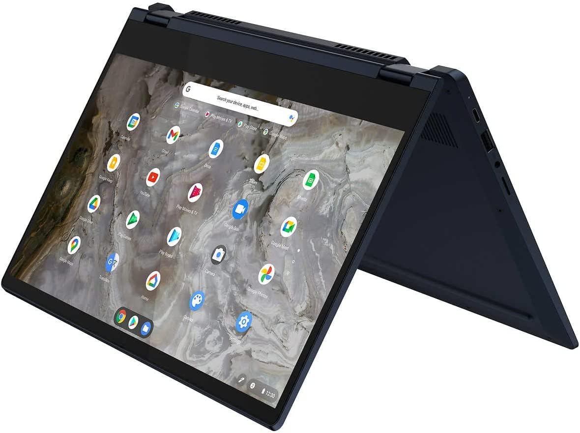 Lenovo Flex 5 13.3" FHD 2-in-1 Touchscreen Chromebook, AMD Ryzen 5 up to 3.7Ghz, 8GB RAM, 128GB SSD, WiFi, Bluetooth, Backlit Keyboard,Hugo Tech Mart Fingerprint Reader, Chrome OS (Renewed)