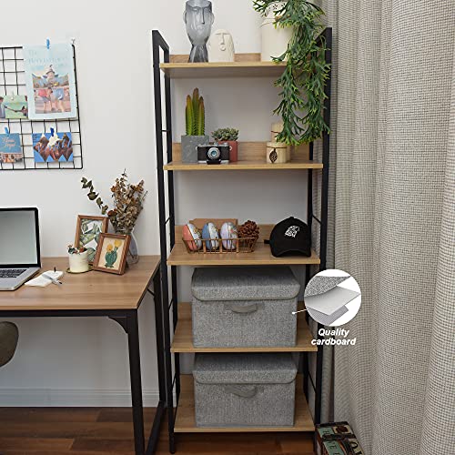GRANNY SAYS Storage Bins with Lids, Fabric Storage Boxes, Closet Organizers and Storage for Clothes Large Storage Boxes for Organizing Wire Shelves Closet Bookshelf, Gray, 2-Pack