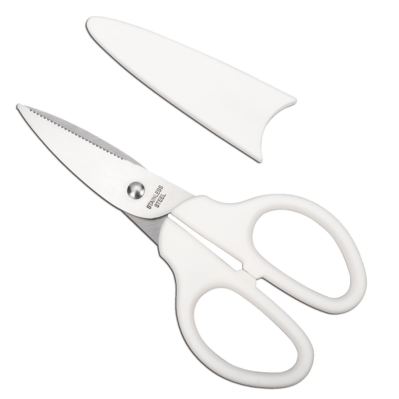 YOUGUOM 6in Multipurpose Scissors, Comfort Grip, Stainless Steel Sharp Basic Shears for Office Home Household Kitchen School Craft Supplies w/ Protective Cover
