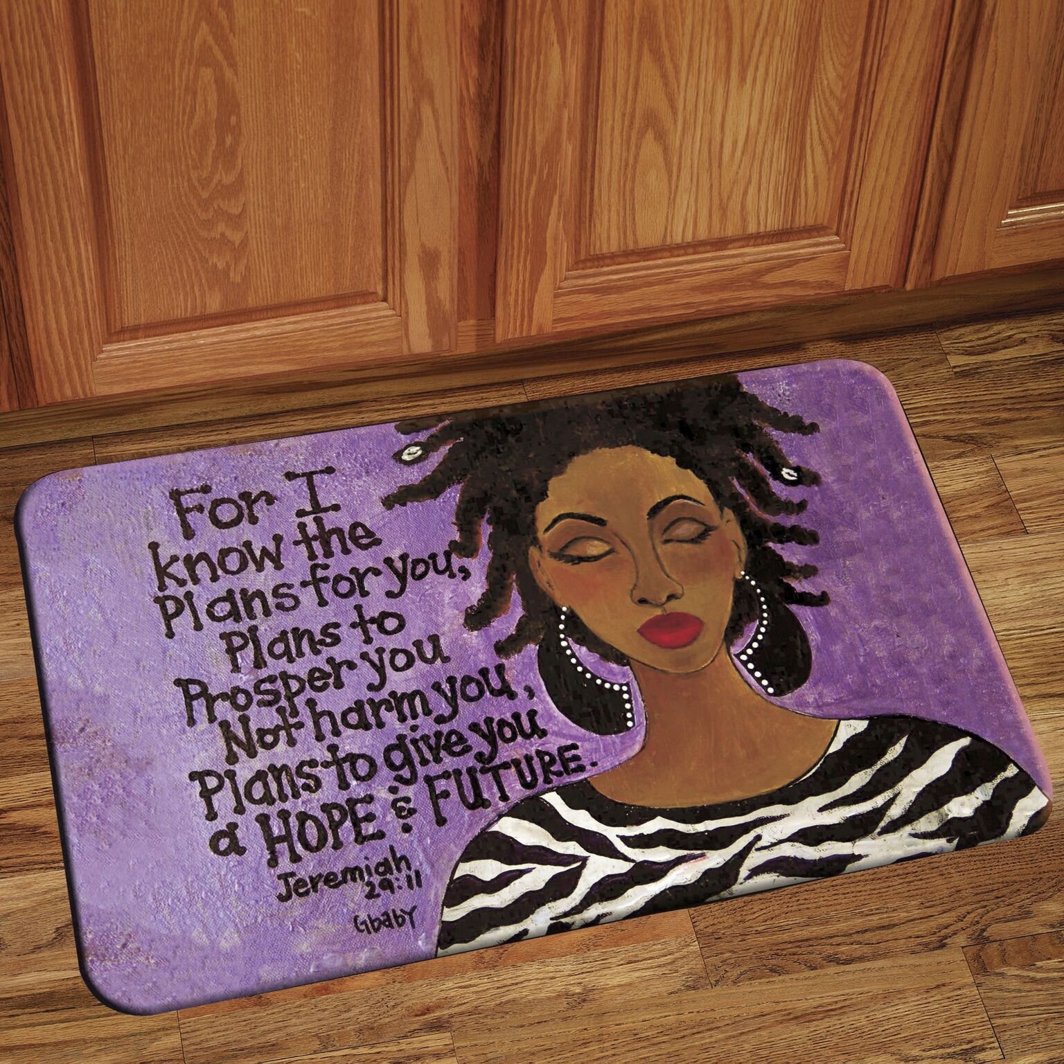 Shades of Color African American Interior Floor Mats, 29.5 x 17.7 Inches, I Know The Plans (IFM104)