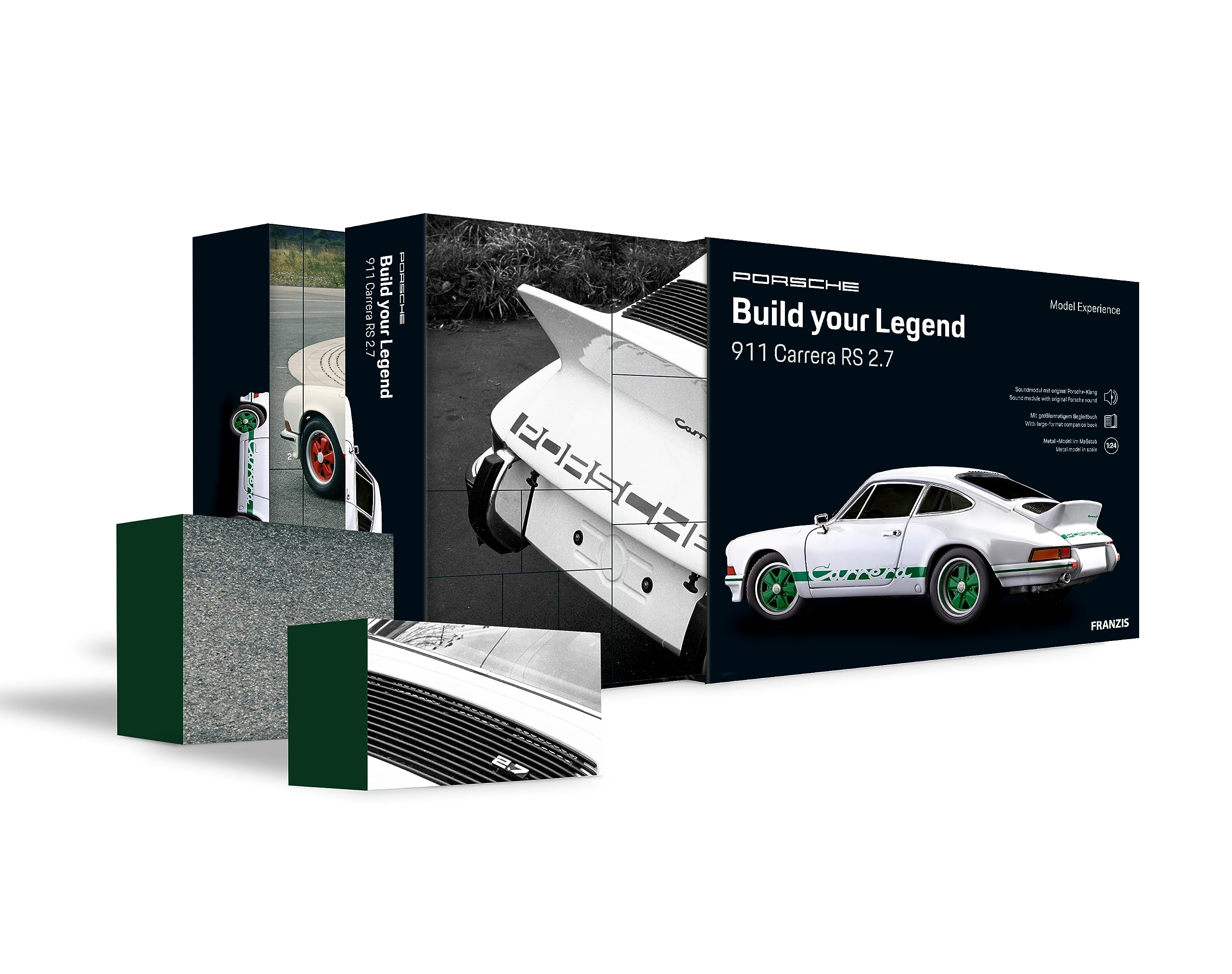 Franzis Porsche Carrera RS Build Your Legend Die-Cast Model Car with Collector's Book
