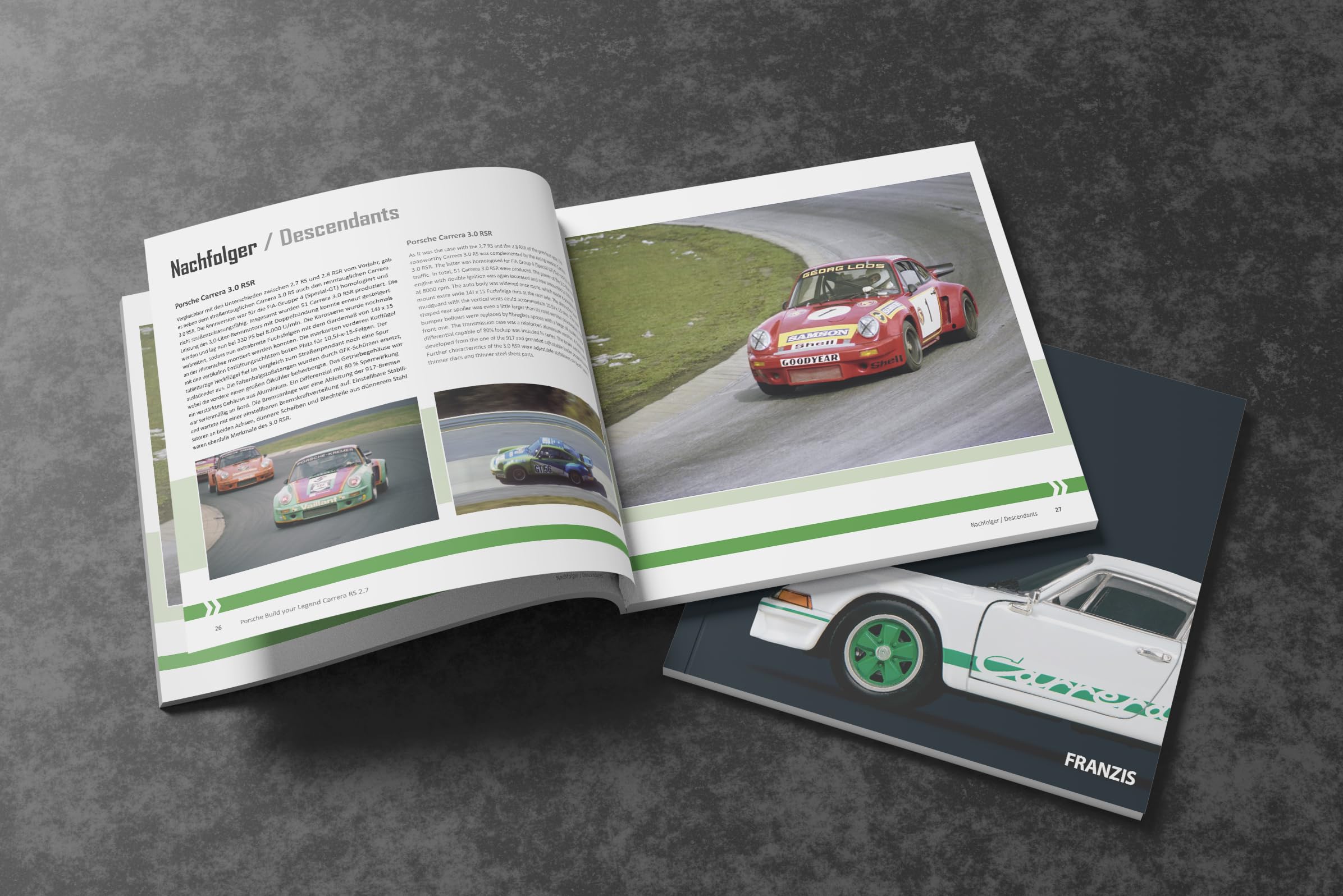 Franzis Porsche Carrera RS Build Your Legend Die-Cast Model Car with Collector's Book