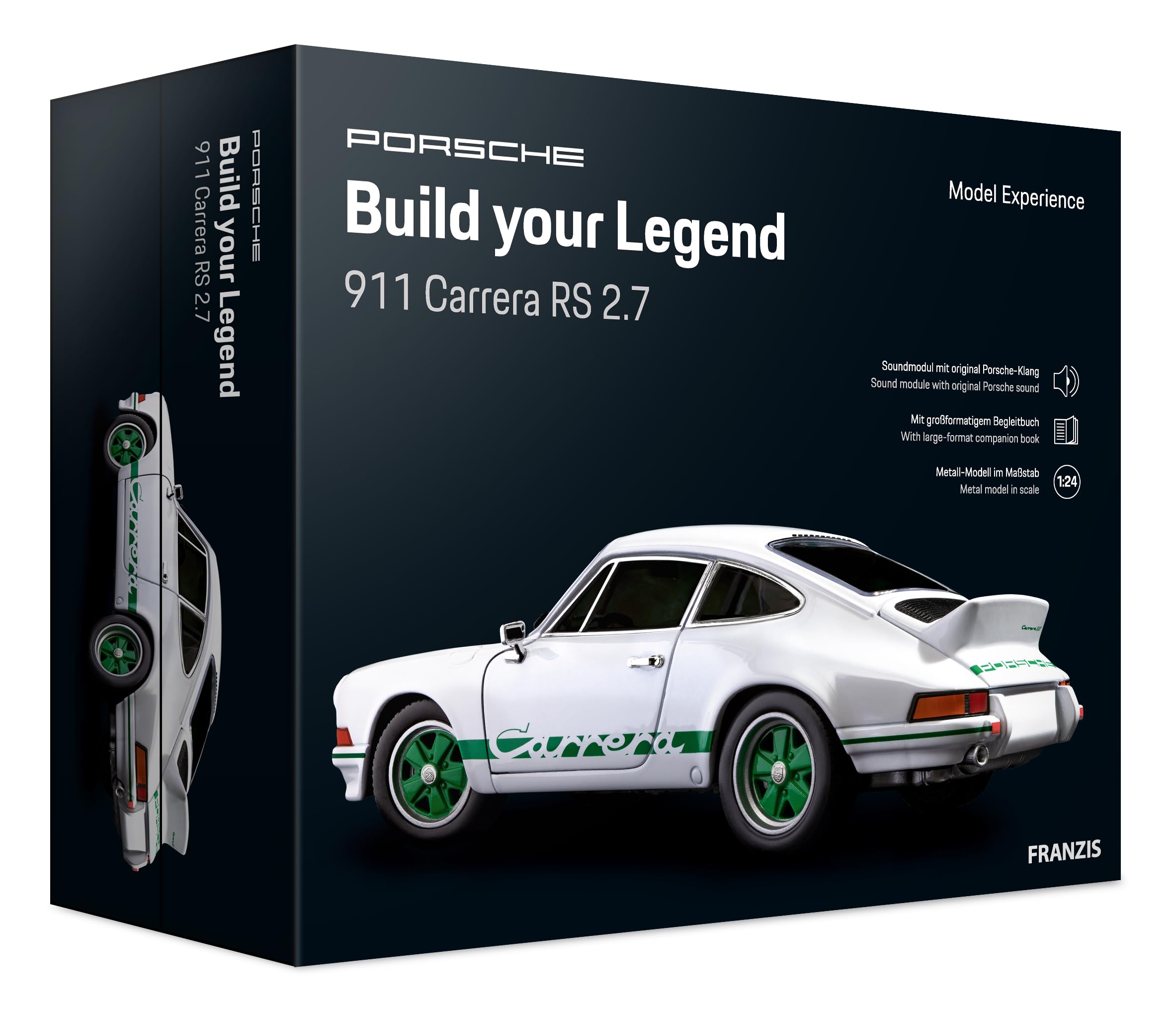 Franzis Porsche Carrera RS Build Your Legend Die-Cast Model Car with Collector's Book