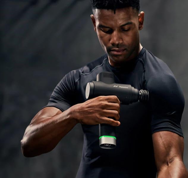 Hyperice Hypervolt 2 Pro - Featuring Quiet Glide Technology - Handheld Percussion Massage Gun - 5 Speeds, 5 Interchangeable Heads - Helps Relieve Sore Muscles and Stiffness FSA-HSA Approved