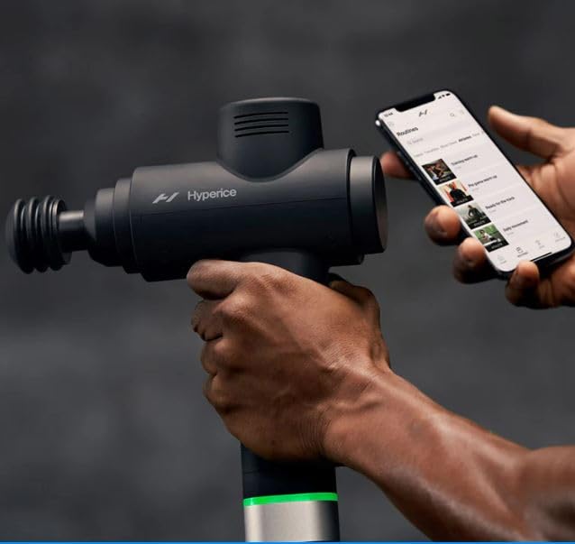 Hyperice Hypervolt 2 Pro - Featuring Quiet Glide Technology - Handheld Percussion Massage Gun - 5 Speeds, 5 Interchangeable Heads - Helps Relieve Sore Muscles and Stiffness FSA-HSA Approved