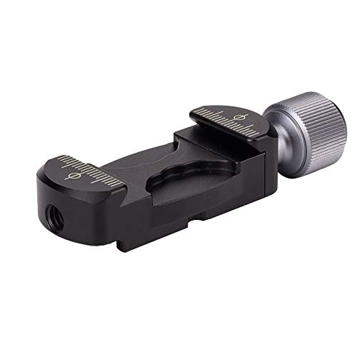 Universal Aluminum Arca Swiss Clamp with Hot Shoe Mount Adapter and 1/4" Screw for Professional Camera L Bracket Quick Release L Plate