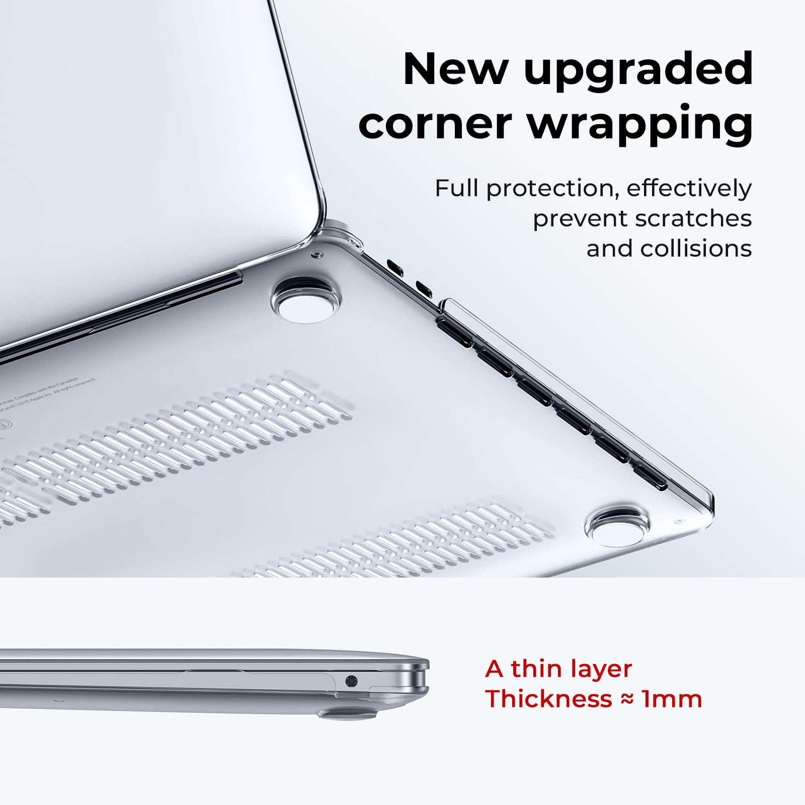 EooCoo Compatible with 2023 2022 M2 MacBook Pro 13 inch Case 2021-2016 Release M1 A2338 A2289 A2251 A2159 A1989 A1706 A1708 Protective Hard Case with Keyboard Cover, Screen Protector - Crystal Clear