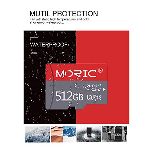 512GB Micro SD Card 512GB High Speed Memory Card Class 10 for Smartphone/Camera/Tablet/Home Monitor, Dash Cam and Drone