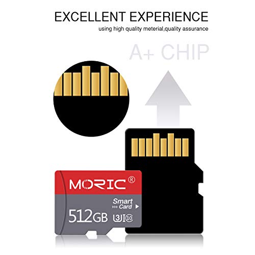 512GB Micro SD Card 512GB High Speed Memory Card Class 10 for Smartphone/Camera/Tablet/Home Monitor, Dash Cam and Drone