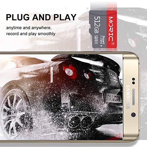 512GB Micro SD Card 512GB High Speed Memory Card Class 10 for Smartphone/Camera/Tablet/Home Monitor, Dash Cam and Drone
