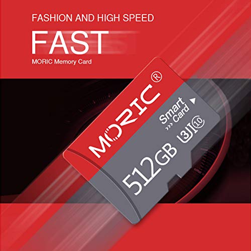 512GB Micro SD Card 512GB High Speed Memory Card Class 10 for Smartphone/Camera/Tablet/Home Monitor, Dash Cam and Drone