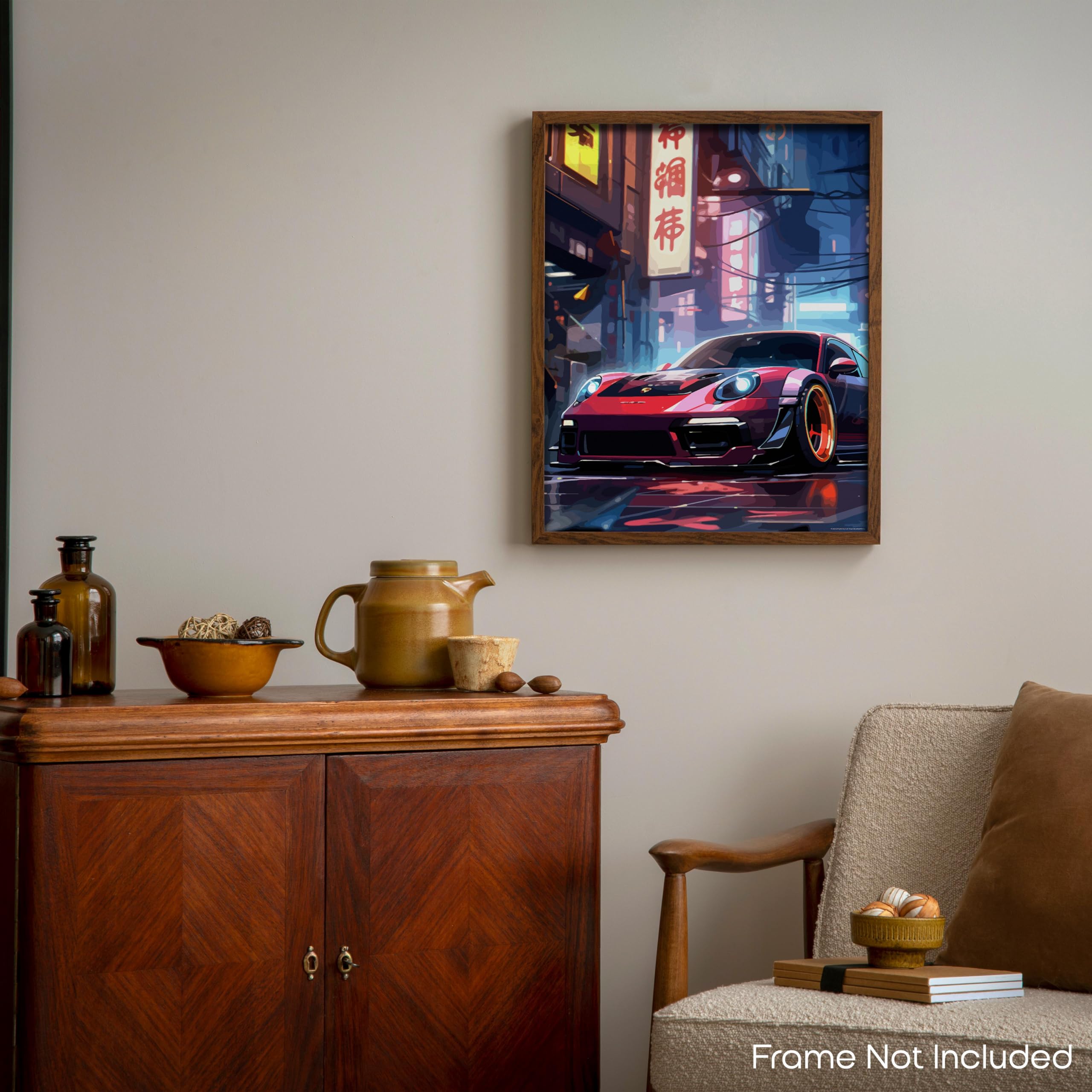 Inspirational Wall Art Co. - Racing | 2023 Porsche 911 - Car Posters for Boys Room - Car Wall Decor - Car Room Decor - Car Posters for Men | 11x14 Inches Unframed