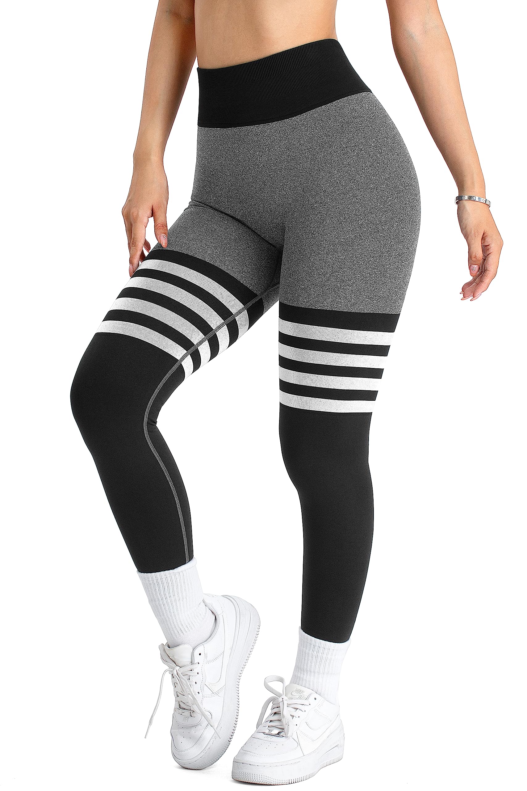 A AGROSTE Seamless Workout Leggings for Women Scrunch Butt Lifting Leggings Booty High Waisted Yoga Pants Gym Leggings