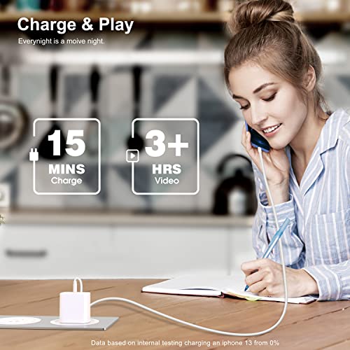 USB C Wall Charger, 2-Pack 20W Fast Charger Block, Type C PD Power Delivery Charging Block Plug for iPhone 11/12/13/14/Pro Max, XS/XR/X, iPad Pro, AirPods Pro, Samsung Galaxy and More(White)