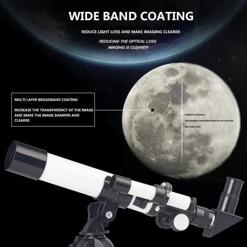 Astronomical Telescope for Kids- Professional Stargazing HD Refractor Telescope 400mm Focal Length, High Magnification Astronomical Telescope to Observe Deep Space Stargazing for Kids Beginnersā¦