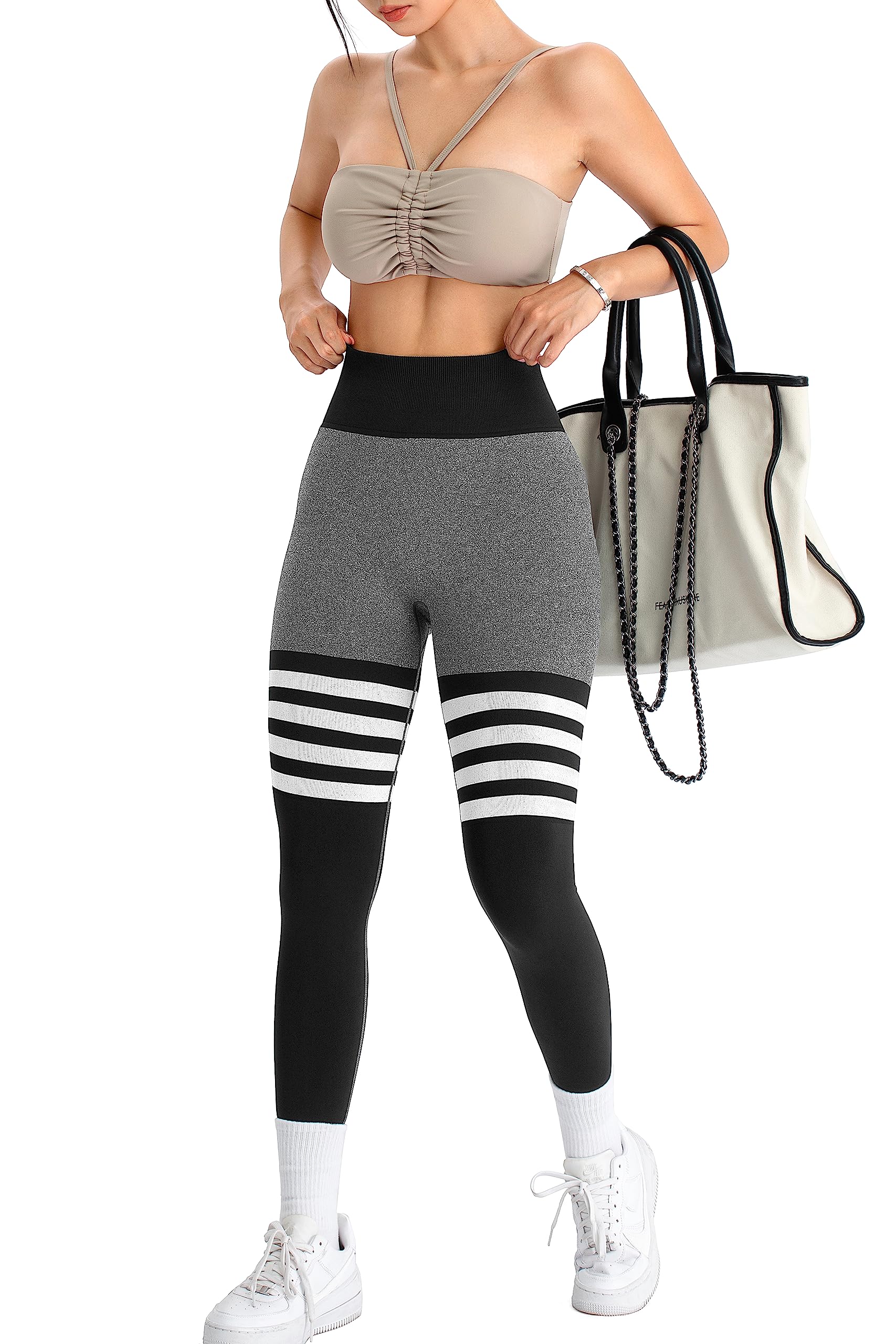 A AGROSTE Seamless Workout Leggings for Women Scrunch Butt Lifting Leggings Booty High Waisted Yoga Pants Gym Leggings