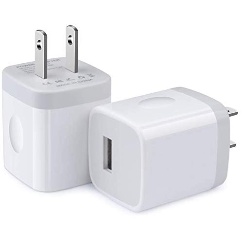 One Port Wall Charger,2 Pack Ehoho 1A Single Port USB Charging Block Cube Compatible Samsung Galaxy A54 A14 S23 S22 S21 FE A13 A53,iPhone 14 13 12 11 XR XS Max 8/7/6S Plus SE/5S,LG, HTC,Sony,Motorola