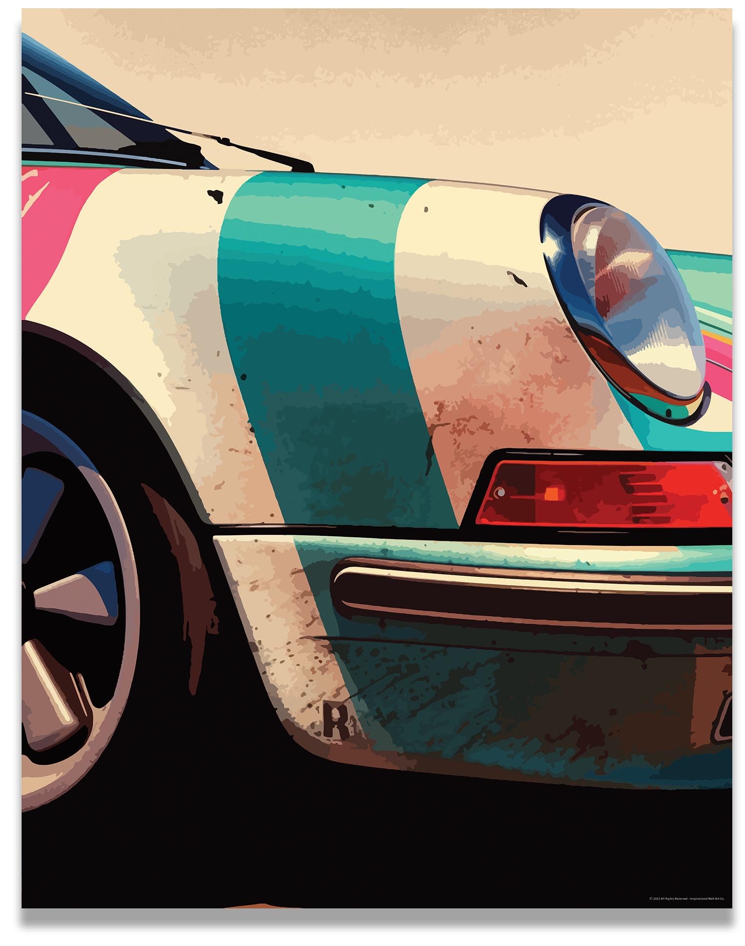 Inspirational Wall Art Co. - Precision | 2023 Porsche 911 - Car Posters for Boys Room - Car Wall Decor - Car Room Decor - Car Posters for Men | 11x14 Inches Unframed