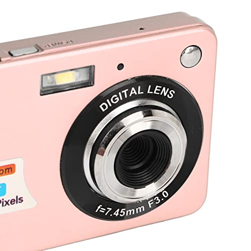 4K Digital Camera, Anti Shake 48Mp Kids Camera with 2.7In LCD Display, Fill Light, 8X Zoom Vlogging Camera Rechargeable Compact Pocket Camera Gift for Boys, Girls, Beginners (Pink)