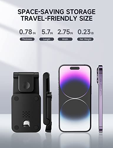3 in 1 Charging Station, Foldable Charger Stand for Multiple Devices, iPhone Charging Station with 18W Wall Adapter, Fast Charge Portable Travel Charger Compatible with iPhone, iWatch, AirPods