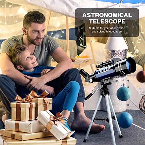 ESSLNB Beginner Telescope for Kids and Children 70mm Astronomical Refractor Telescopes Multi-Fully Coated Kids Telescope with Tripod