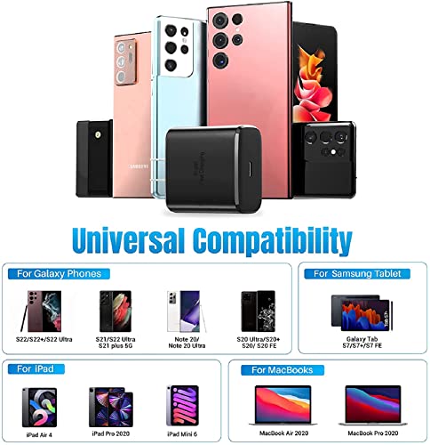 Samsung 45W Super Fast Charger,USB C Super Fast Charging for Samsung Galaxy S23 Ultra/S23/S23+/S22/S22+/S22 Ultra/S21/S21 Ultra/S20+/Note 20/Note 10/Galaxy Tab S7/S7+/S8/S8 Ultra with 6FT Type C Cable