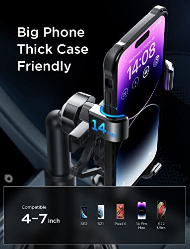 AINOPE Cup Holder Phone Mount Gravity Cup Phone Holder for Car Auto Lock Cupholder Phone Holder for Car Cell Phone Holder Car Cup Holder Compatible with iPhone Samsung Phones