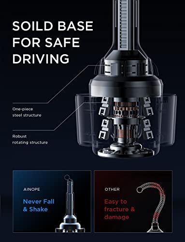 AINOPE Cup Holder Phone Mount Gravity Cup Phone Holder for Car Auto Lock Cupholder Phone Holder for Car Cell Phone Holder Car Cup Holder Compatible with iPhone Samsung Phones