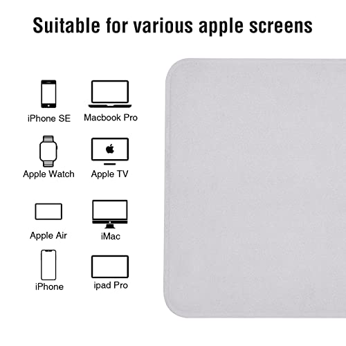 BlueSwan 2-Pack Polishing Cloth Compatible with Apple, MacBook, Camera and Other Electronics Screens, Microfiber Cleaning Cloth, Soft, Nonabrasive Material