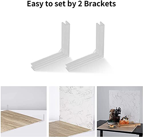 Youngerfoto Photo Backdrop Bracket for Youngerfoto Board, Backdrop Brackets for Flat Lay or Food Photography Background