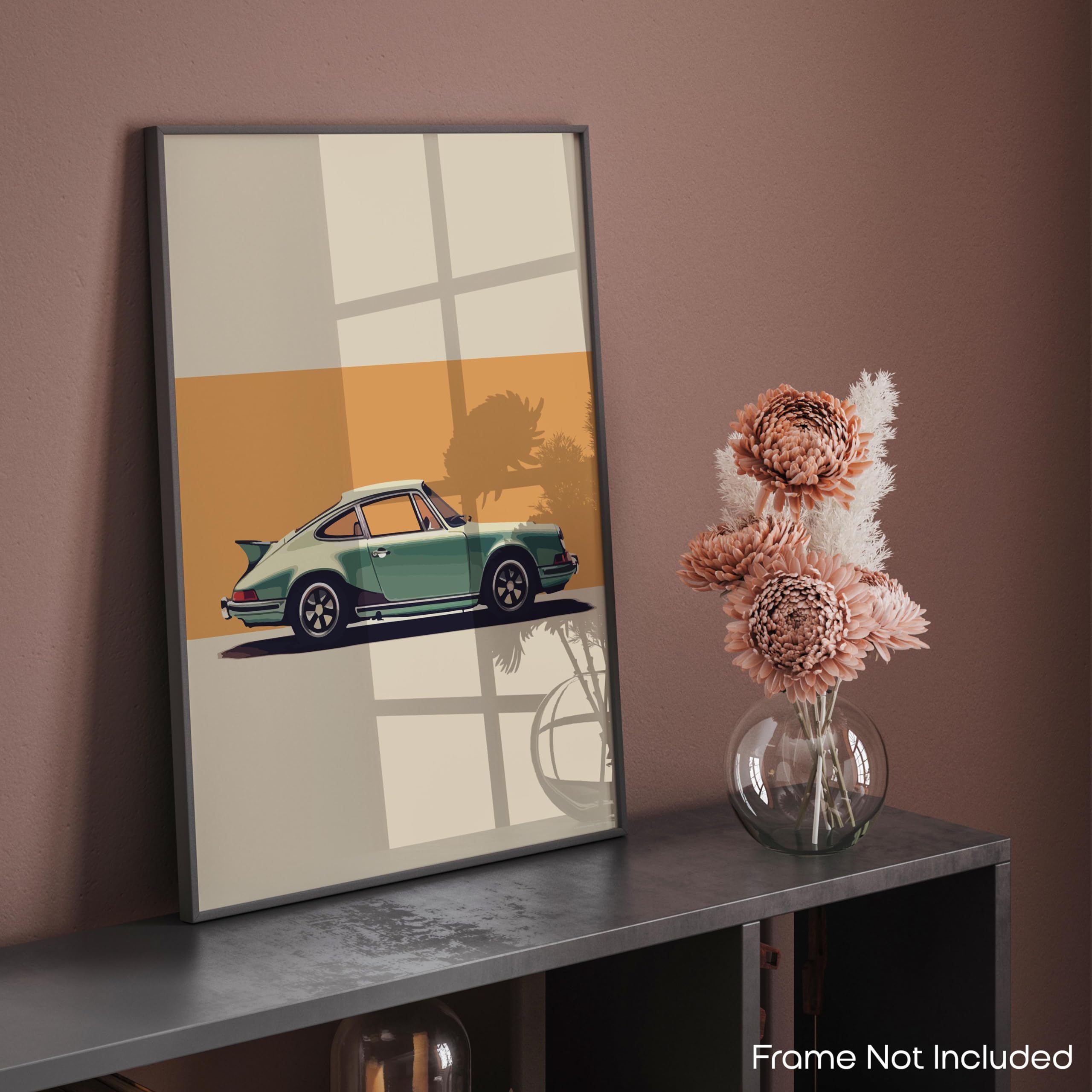 Inspirational Wall Art Co. - Power | 2023 Porsche 911 - Car Posters for Boys Room - Car Wall Decor - Car Room Decor - Car Posters for Men | 11x14 Inches Unframed