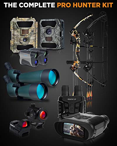 CREATIVE XP Infrared Night Vision Monocular Telescope for 100% Darkness - IR Digital Monocular, High-Tech Spy Gear for Hunting & Surveillance - Save Photo & Video with Card Reader Included