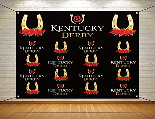 Rainlemon Kentucky Derby Photo Booth Backdrop Churchill Downs Run for The Roses Party Photography Background Decoration (7ft*5ft)
