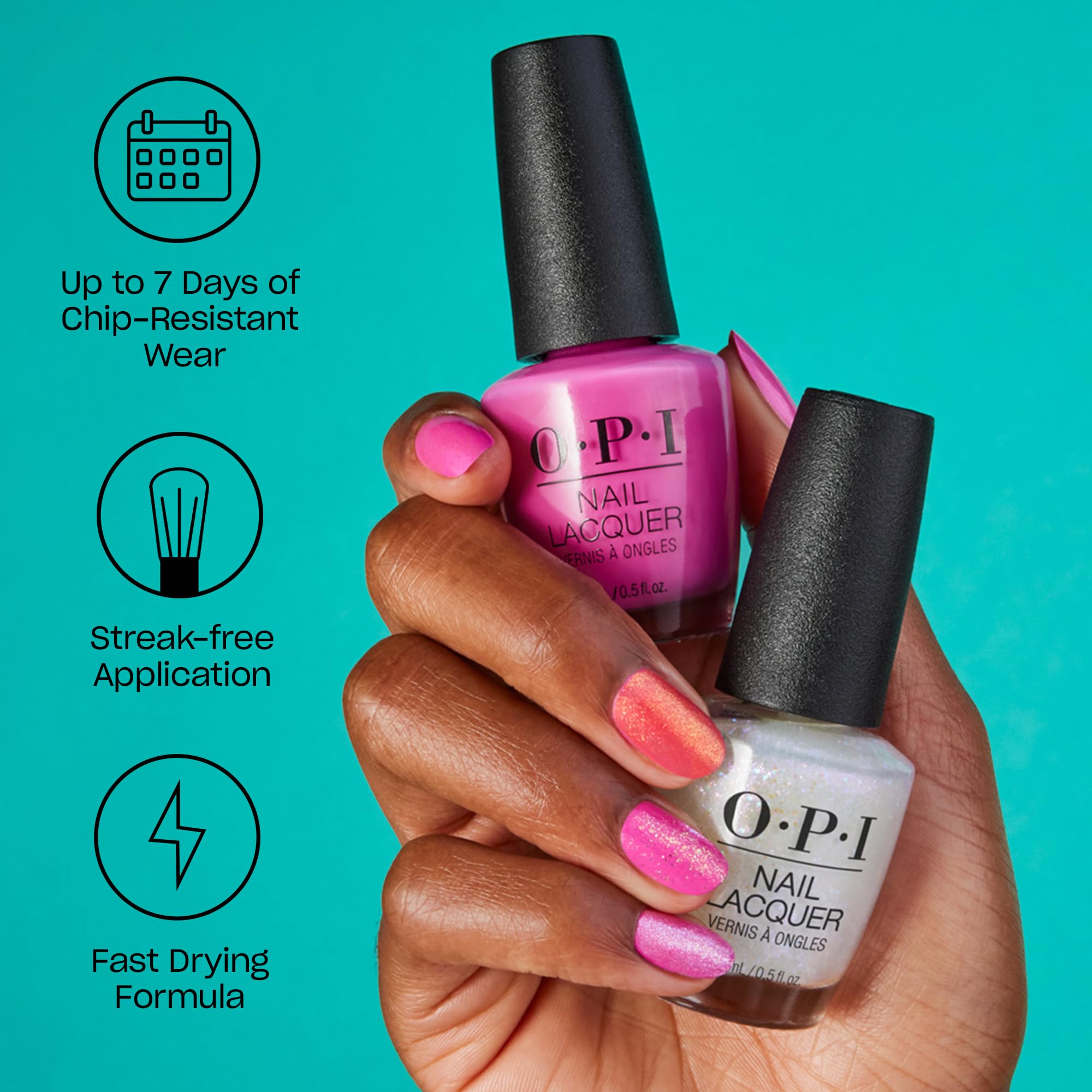 OPI Nail Lacquer Mod About You | Opaque Soft Pink Crème Chip Resistant Nail Polish | Vegan, Fast Drying, Streak Free