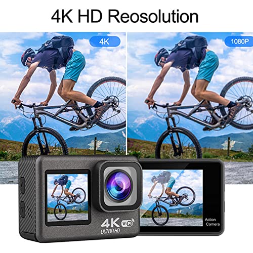 Waterproof Digital Camera for Photography WIFI Video 4K 24MP Vlogging Camera for YouTube 2 Inch LCD Screen 1080P 60FPS 170° Wide Angle16X Digital Zoom Anti-shake Video Camera with Remote Control